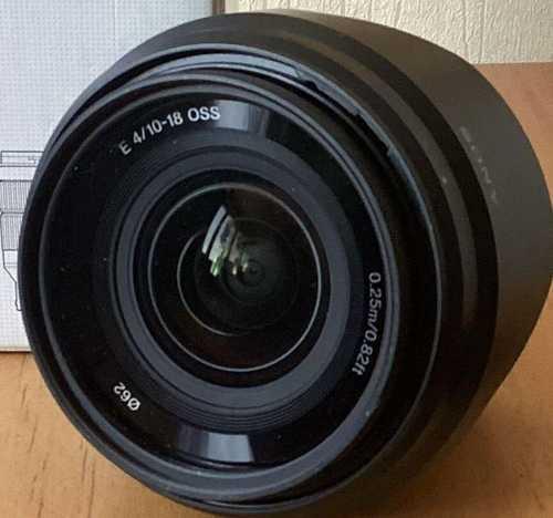 Объектив sony e 10 18 мм f4 oss sel1018