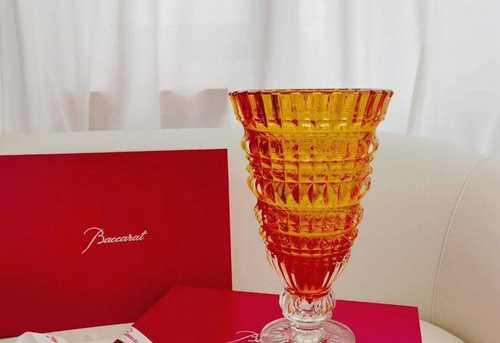 Baccarat ваза оранжевая 34 см