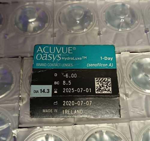 Линзы acuvue 1-Day Oasys -6.00 / 8.5 до 01.07.25