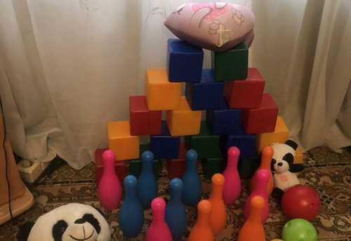 Кубики, кегли, шары игрушки пакетом