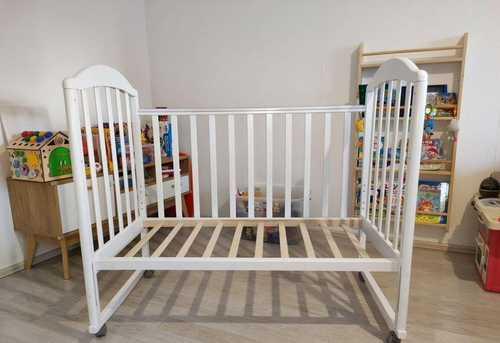 Кровать детская белая 120х60