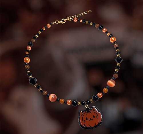 Ожерелье "pumpkin meow"