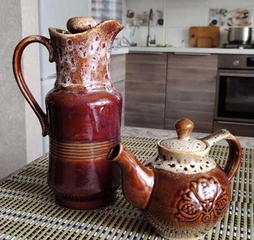 Набор керамический кувшин и чайник