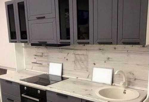Новый кухонный гарнитур серый