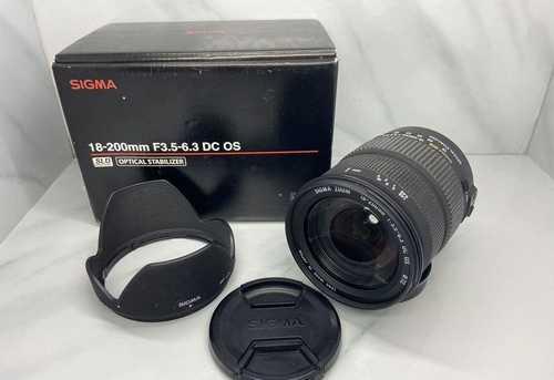 Объектив Sigma 18-200mm DC OS на Canon