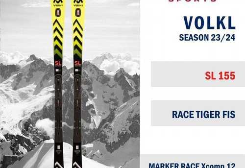 Горные лыжи Volkl SL 155 FIS + Xcomp 12