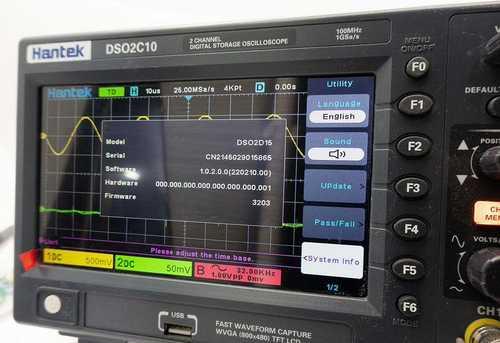 Hantek DSO 2D15 2ch осциллограф генератор сигналов