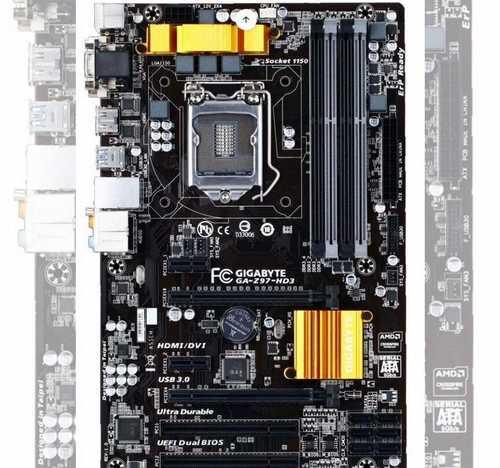 Gigabyte GA-Z97-HD3 (LGA1150, 4*DDR, ATX)