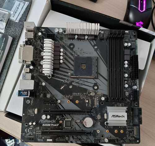 Материнская плата am4 Asrock b450m pro4-f