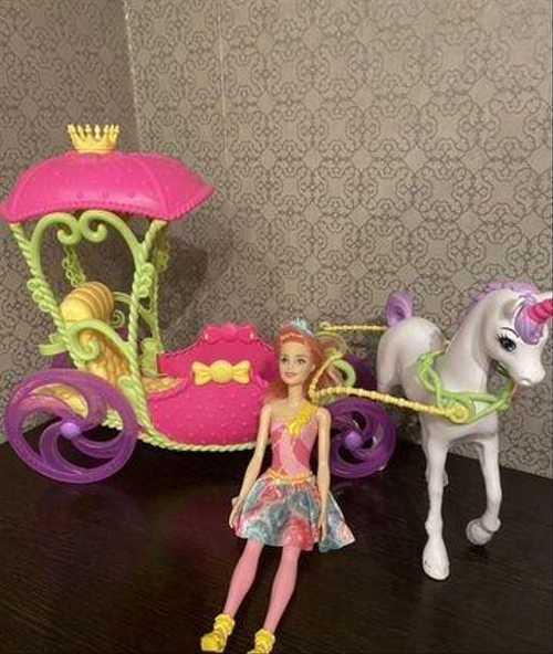 Barbie карета с единорогом