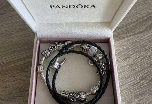 Украшение Pandora браслет с шармами