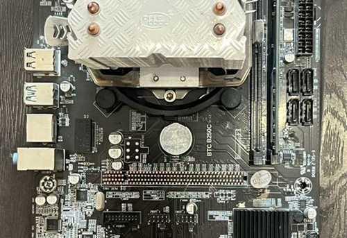 Материнская плата BTC B250C + процессор + RAM