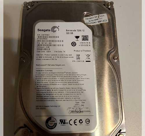 Жёсткий диск barracuda 7200.12 320gb