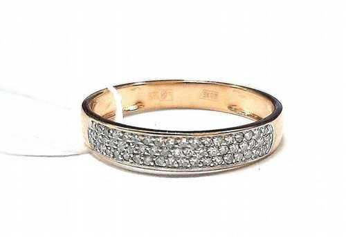 Золотое кольцо с бриллиантом 16размер