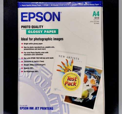 Фотобумага epson a4 glossy paper