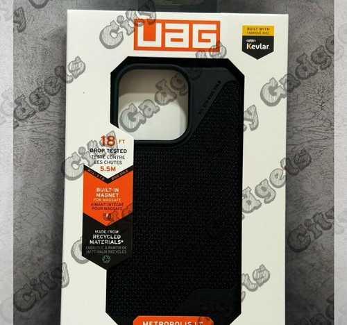 Uag Metropolis ткань Kevlar iPhone 16 Pro черный