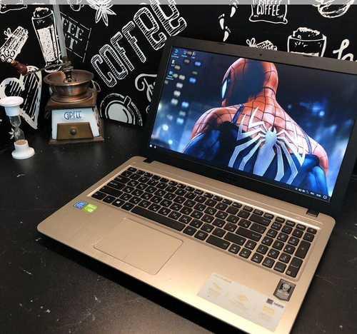 15"Asus VivoBook" 4 ядра" Nvidia 920mx