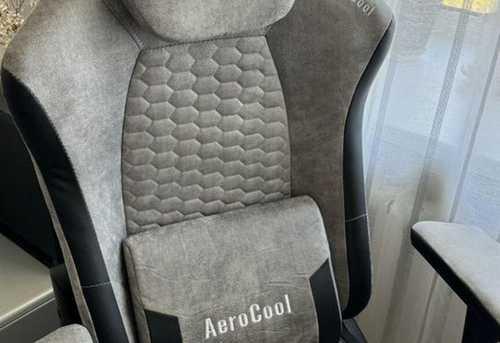 Игровое кресло Aerocool Crown Aerosuede Stone Grey