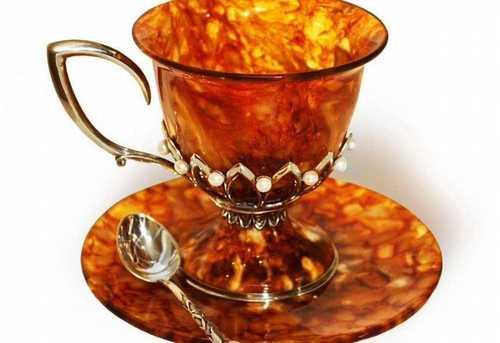 Чашка чайная из янтаря "Императрица"