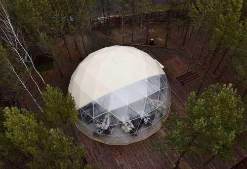 Глэмпинг, всесезонный шатер диаметр 12м
