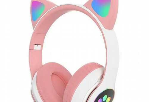 Наушники Bluetooth с ушами STN-28, розовые