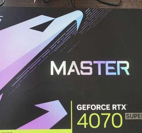 Новая Gigabyte RTX4070super aorus master 12GB