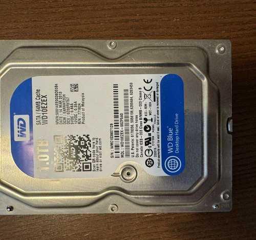 Жесткий диск HDD Western Digital 1 TB blue