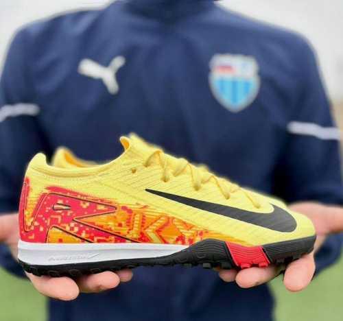 Детские сороконожки Nike Mercurial Air Zoom Yellow&Red