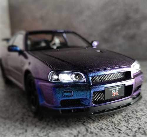 Машинка Металлическая Nissan Skyline GT-R R34