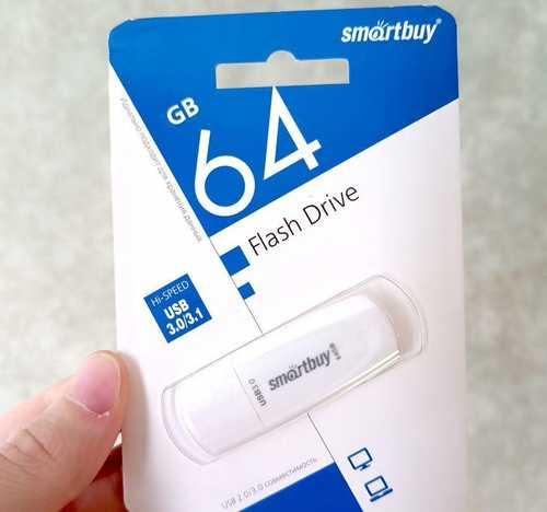 USB 3.1 флеш 64Gb SmartBuy Scout white SB064GB3SCW