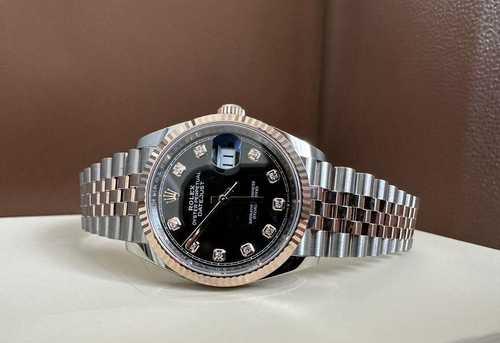 Женские часы Rolex DateJust 36 Black rose gold