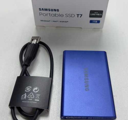 Внешний SSD 1 TB TypeC Samsung T7 Portable SSD MU