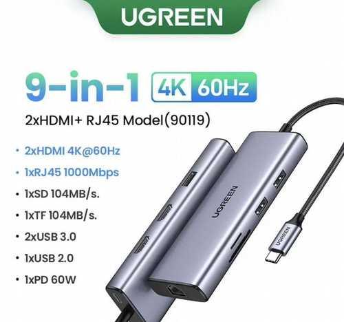 USB-концентратор Ugreen 9-in-1