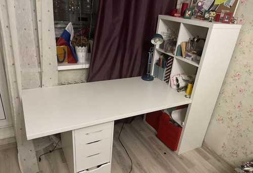 Письменный стол IKEA икеа и стеллаж каллакс
