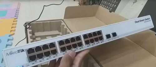 MikroTik CSS326-24G-2S+RM бу состояние 5* Коробка