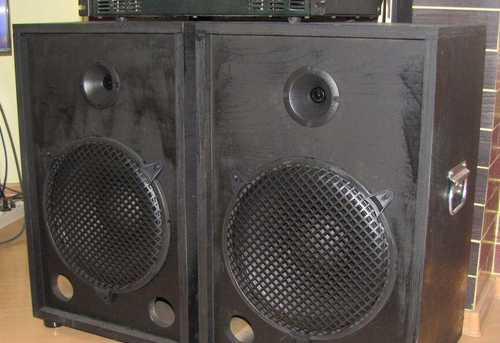 Колонки F-Music 1086W 2ш Bas Dyn+Вч Горн10s+Усилок