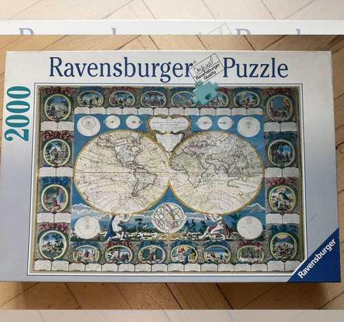 Пазл Ravensburger 2000 старинная карта мира