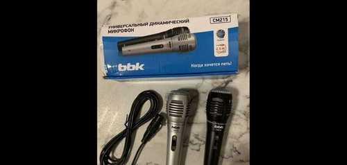 Набор из двух микрофонов BBK CM215 черный/серебро