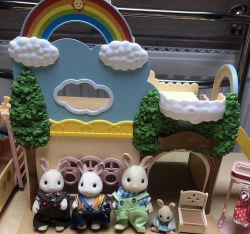 Sylvanian families домик и автобус