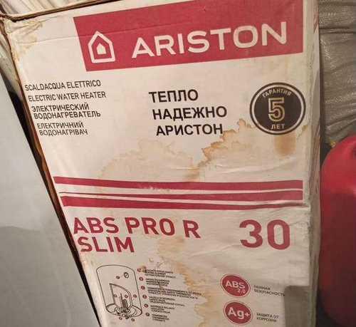 Водонагреватель ariston abs pro r slim 30