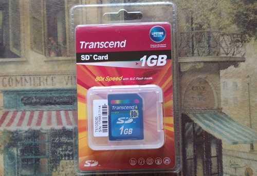 Карта памяти SD 1Gb Transcend