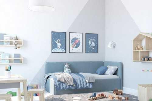 Диван-кровать Leonardo (голубая)