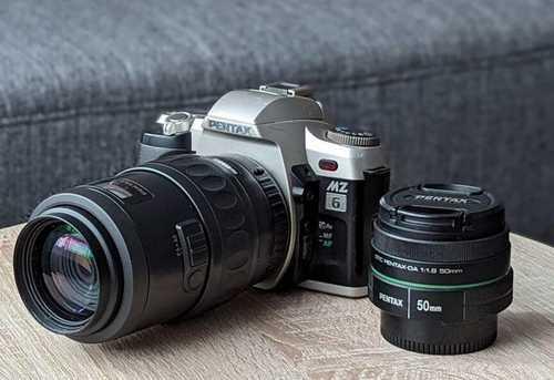 Пленочный фотоаппарат Pentax MZ-6 и два объектива