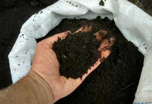 Земля плодородная грунт чернозем в мешках