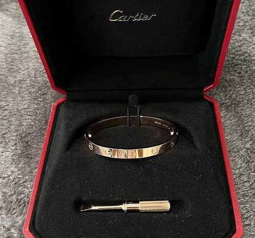 Браслет cartier love розовое золото