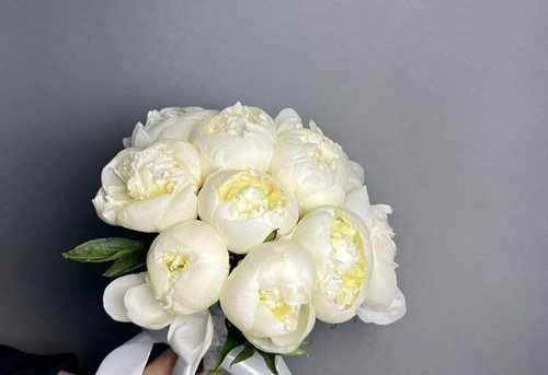Букет невесты белые пионы цветы доставка