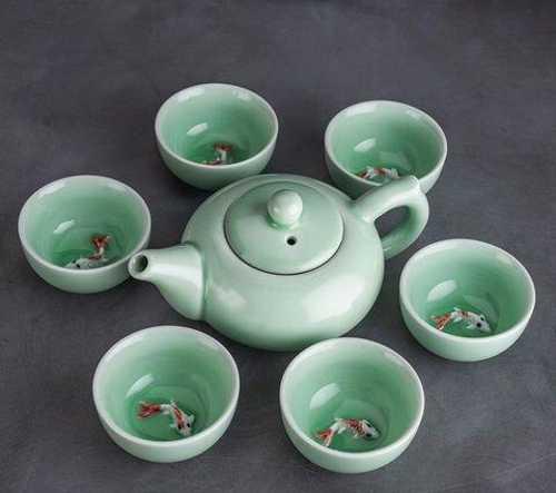 Чайный сервиз Карп (7 предметов) керамика