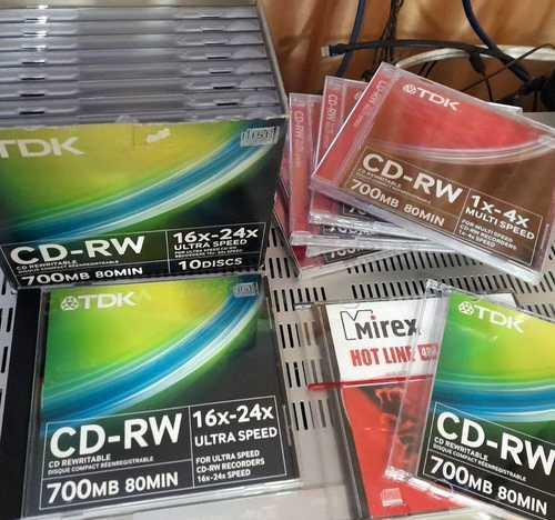 CD-RW TDK диски 15 штук