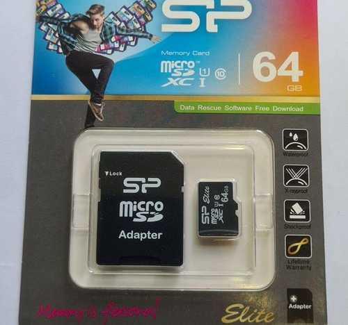 Карта памяти 64 Гб micro sdxc UHS-I U1 85 мб/сек