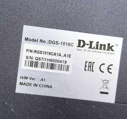 Свич D-link dgs-1016c